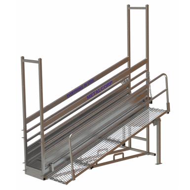 SheepKing® Adjustable Ramp with Walkway RH | Orrcon Steel